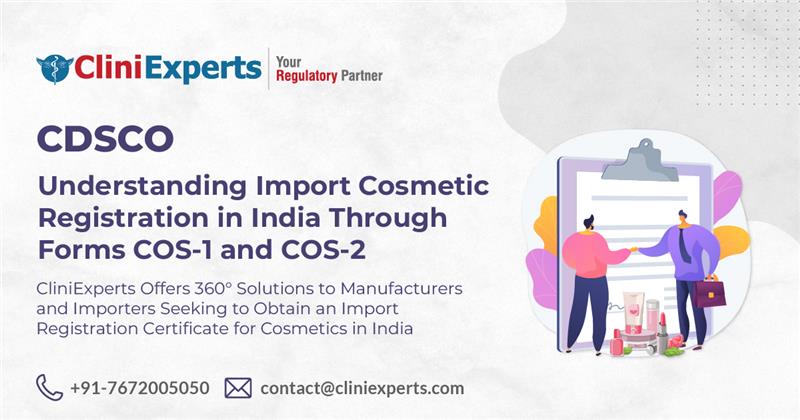COS-1 and COS-2 Cosmetic Registration in India | CDSCO Compliance ...
