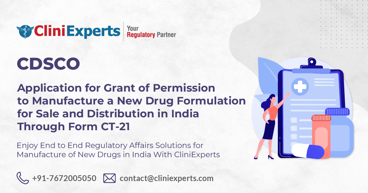 Stem Cell Manufacturing License India | Form CT-21 Guide -CliniExperts